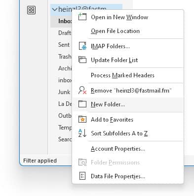 How to Create a New Folder in Outlook for Windows - La De Du