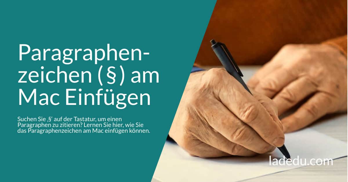 Das Paragraphenzeichen ( § ) am Mac Einfügen: So Geht’s - La De Du