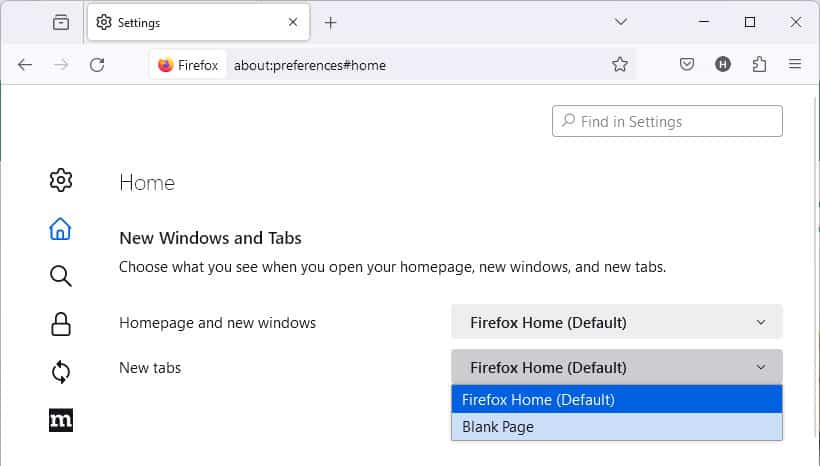 How to Start Firefox with a Blank New Tab Page - La De Du