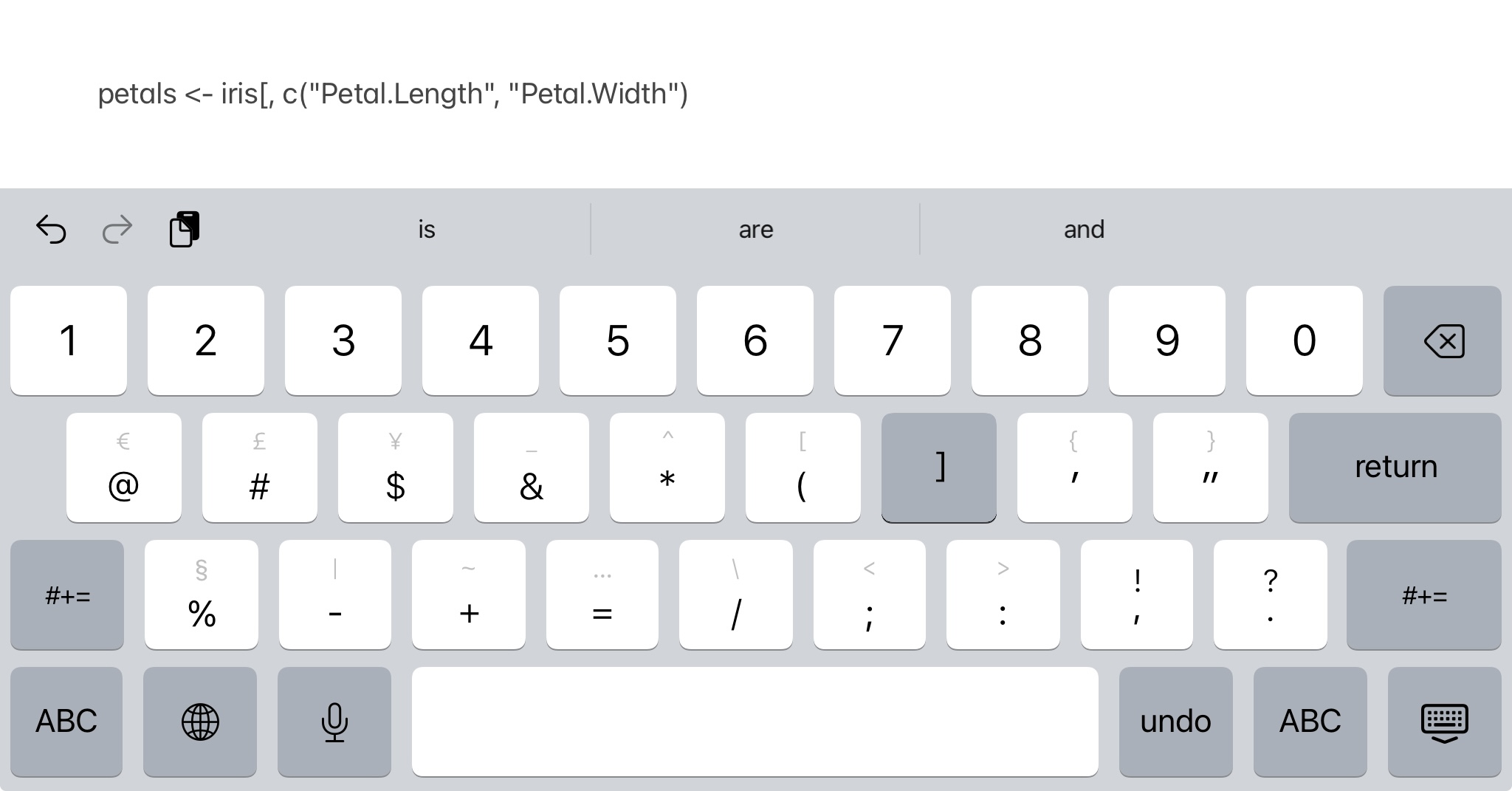 How to Make Square Brackets ( [ ] ) on an iPad - La De Du