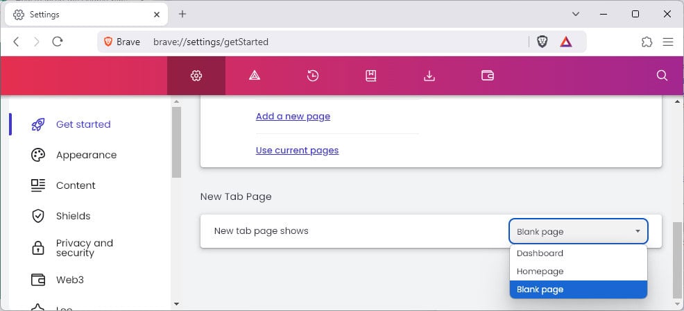 How to Use a Blank New Tab Page in Brave Browser - La De Du