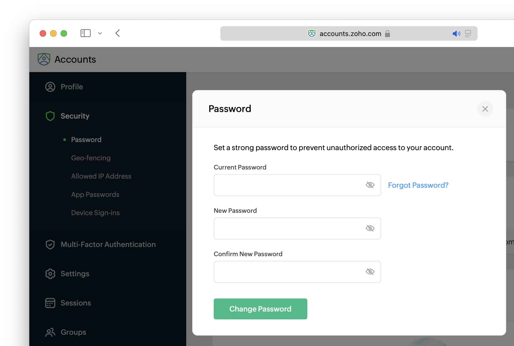 How to Change Your Zoho Mail Password - La De Du