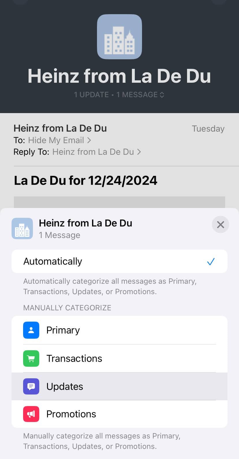 How to Categorize a Sender’s Emails in iPhone Mail - La De Du