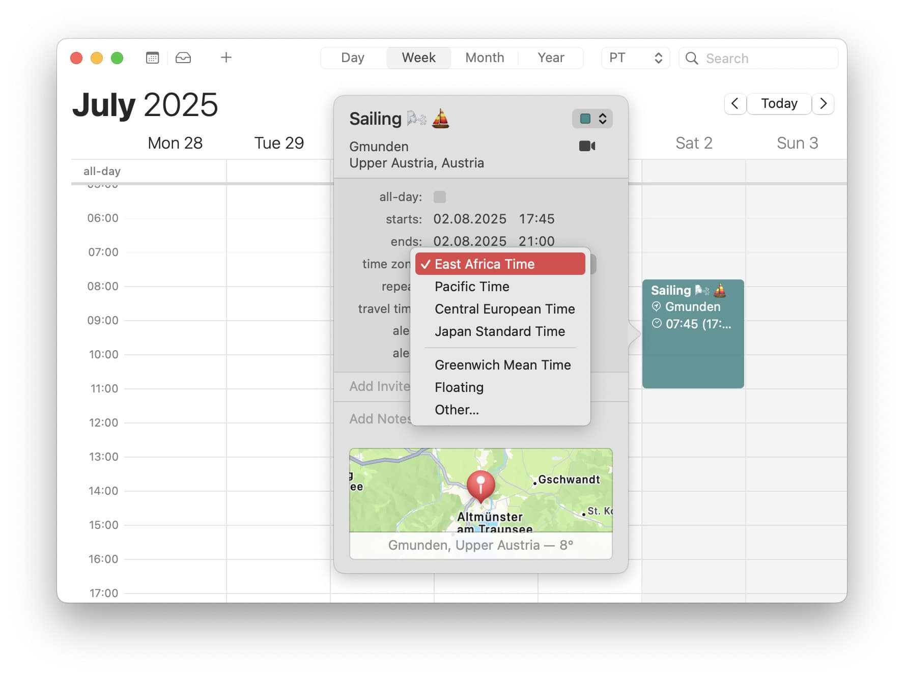 How to Add an Event in a Different Time Zone in Mac Calendar - La De Du