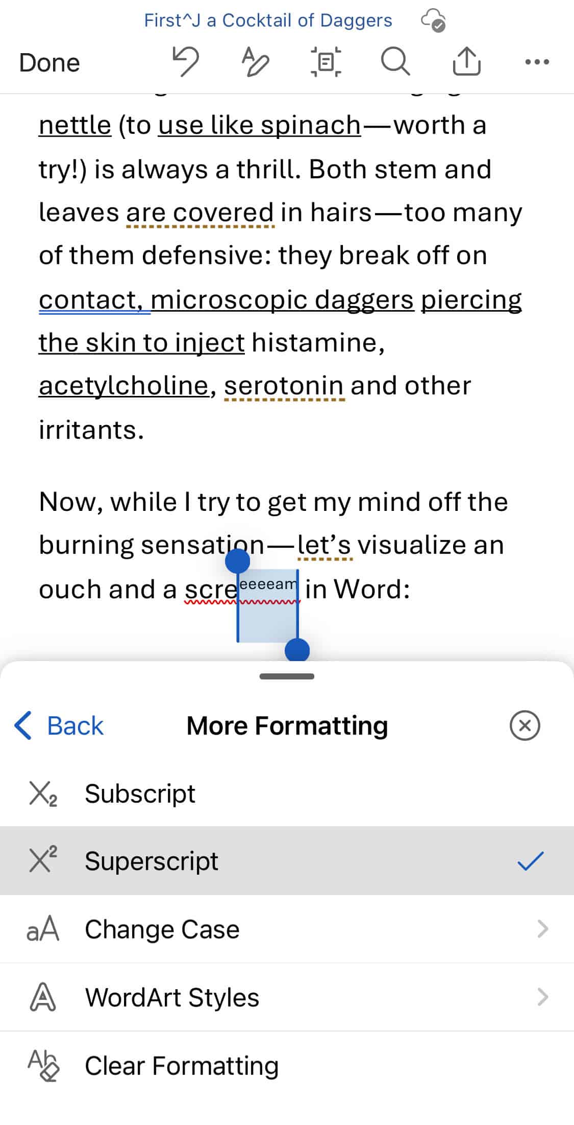 How to Make Superscript Characters in MS Word - La De Du