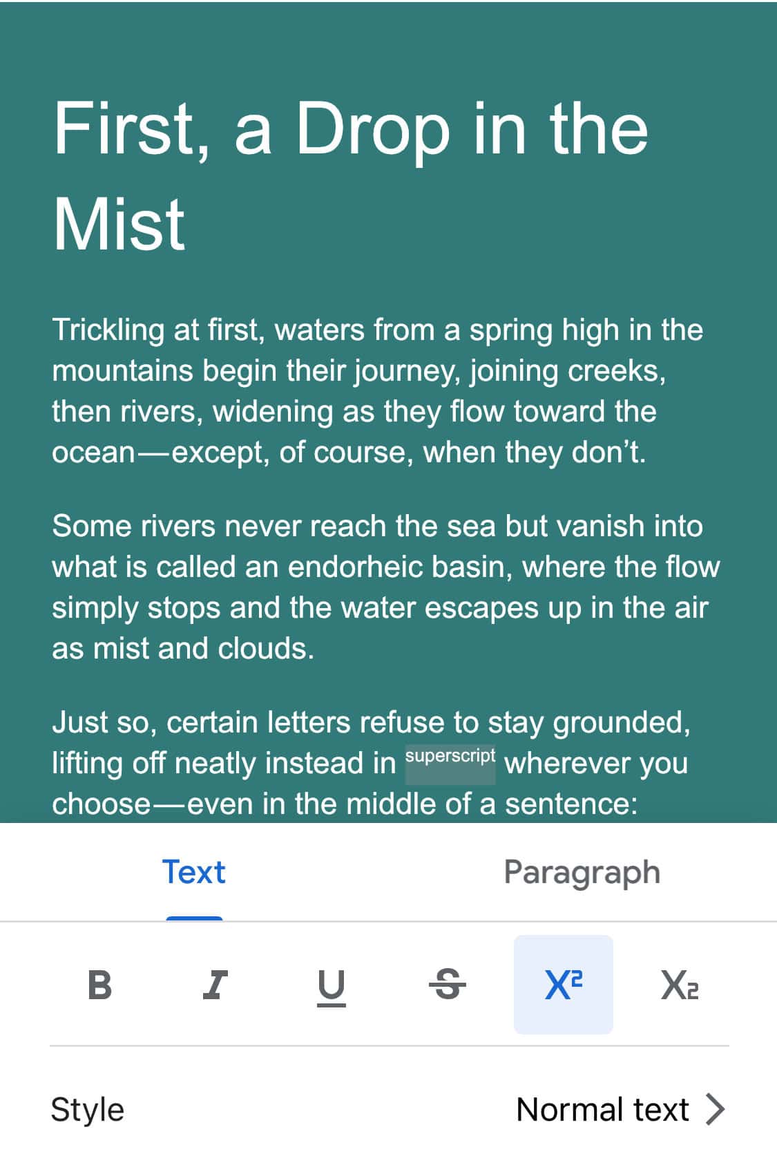How to Insert Superscript Characters in Google Docs - La De Du
