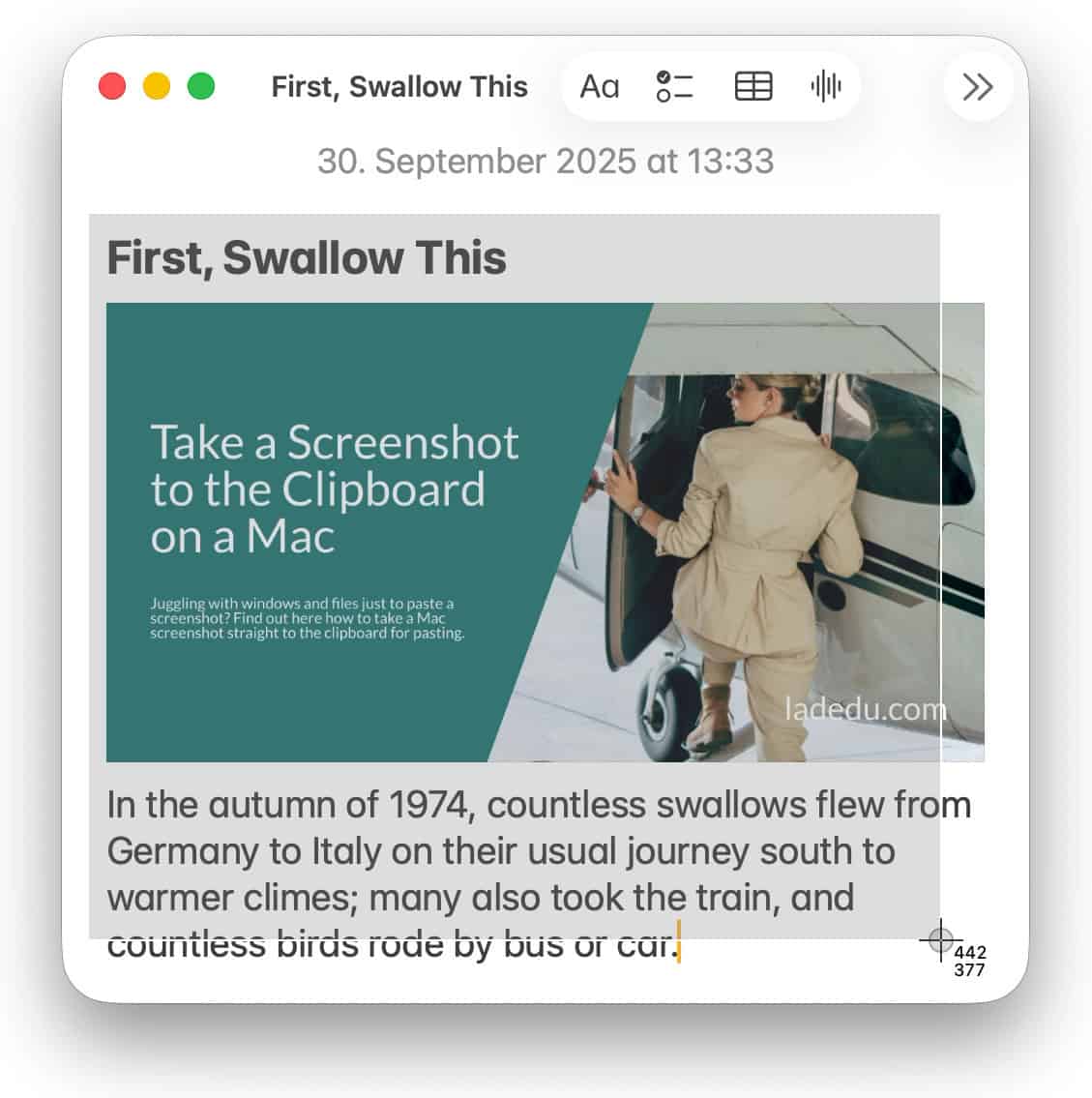 How to Take a Mac Screenshot to the Clipboard for Pasting - La De Du