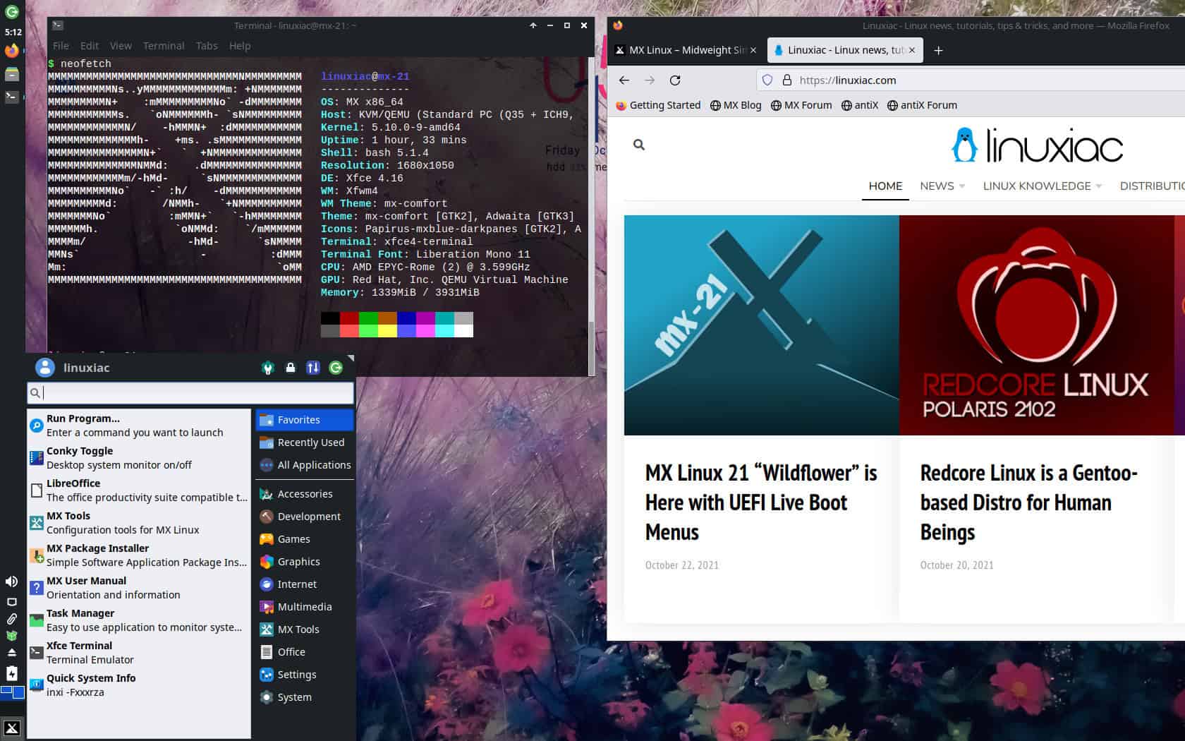 MX Linux 21 "Wildflower" is Here with UEFI Live Boot Menus