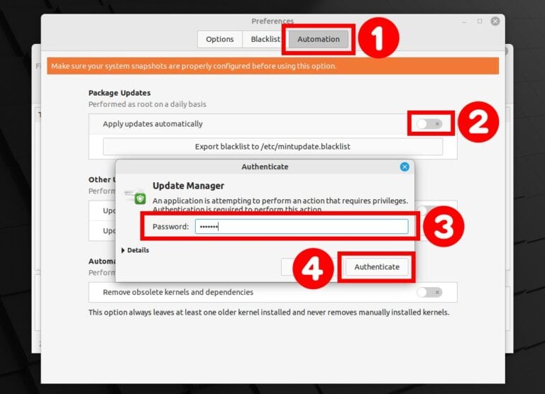 How to Configure Linux Mint 22/21 Automatic Updates