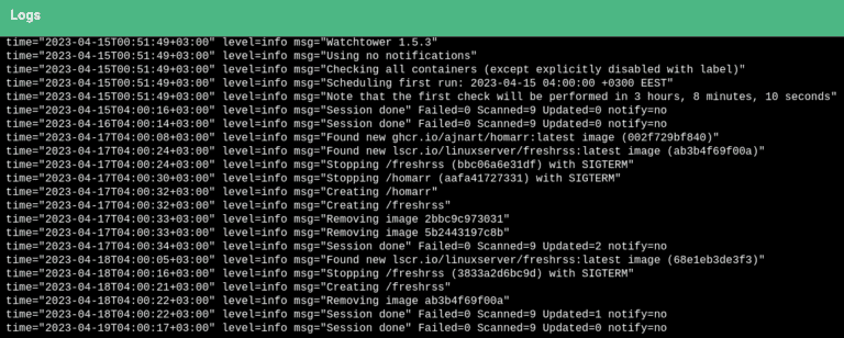 Watchtower Automatically Update Docker Container Images