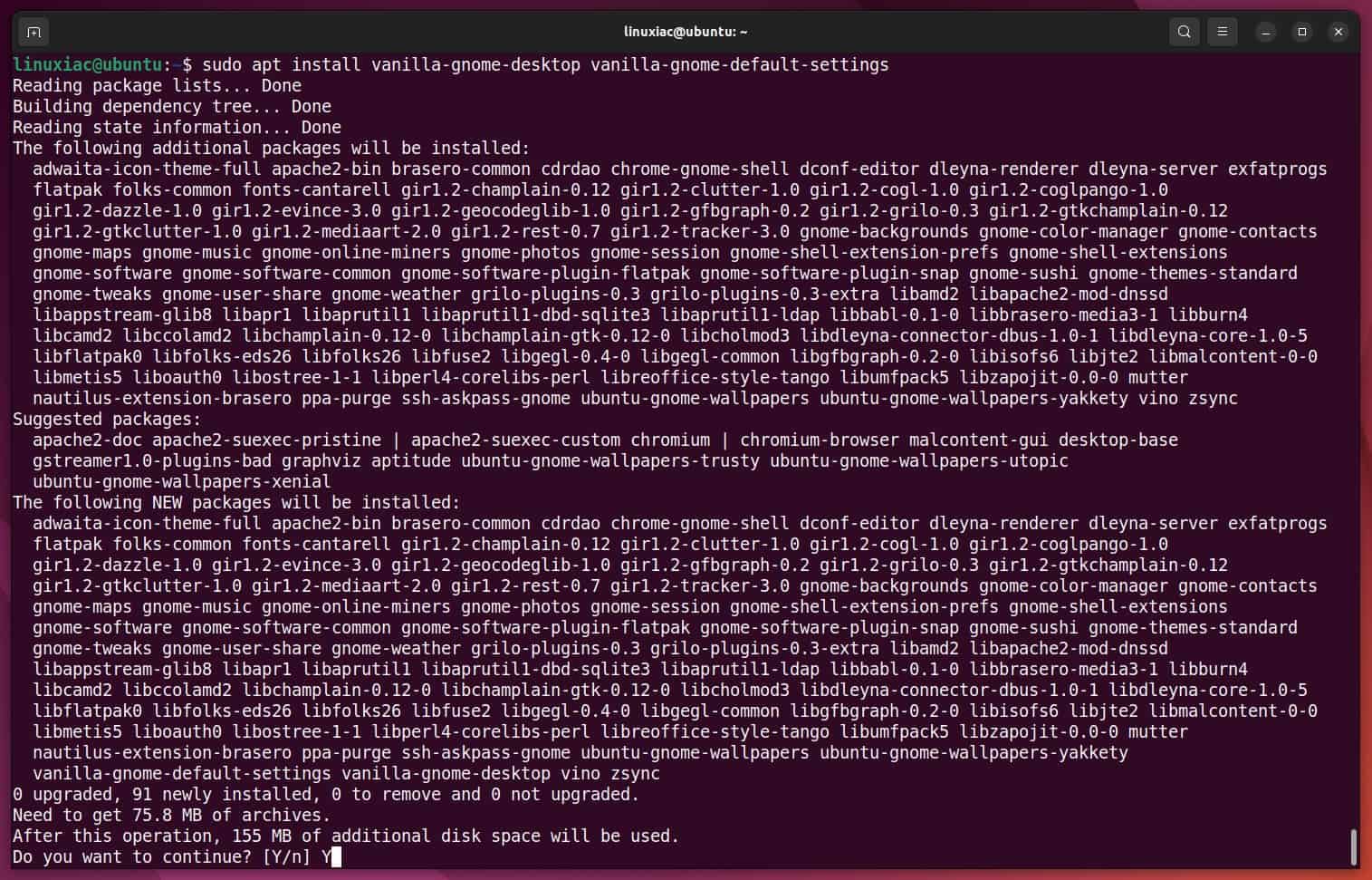 Installing Vanilla GNOME on Ubuntu 22.04 LTS Explained