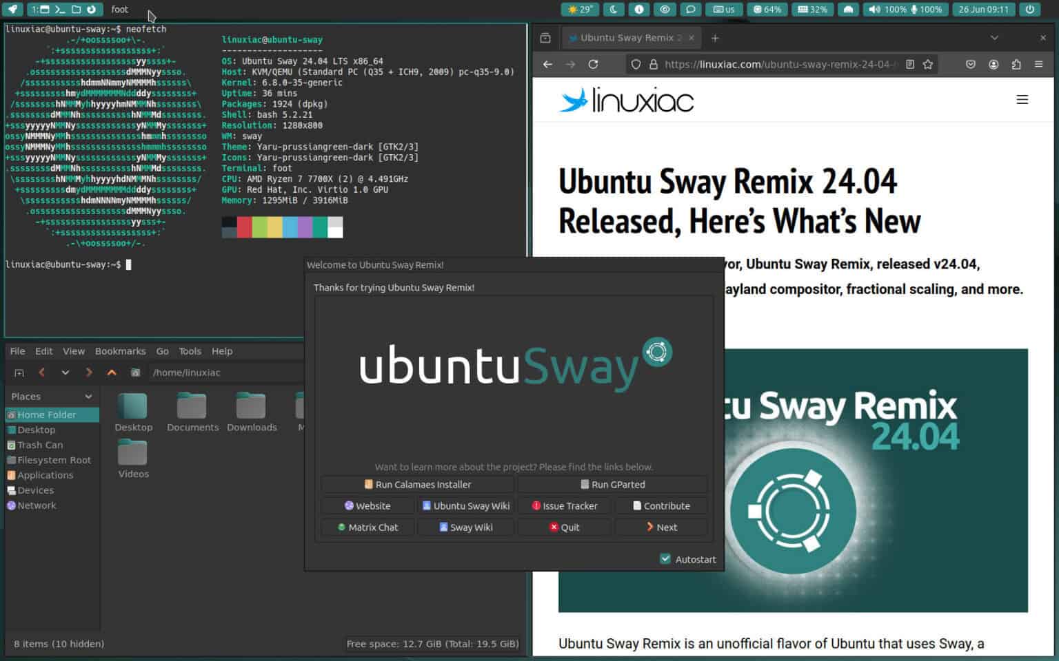 Ubuntu Sway Remix 24.04 Released, Here's What's New