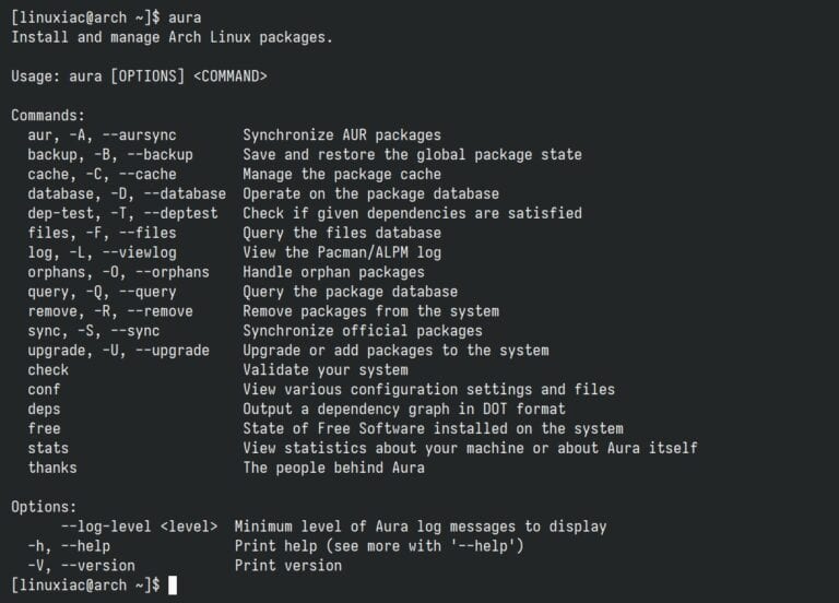 Aura 4.0 Arch’s Package Manager Released, Transitions from Haskell to Rust