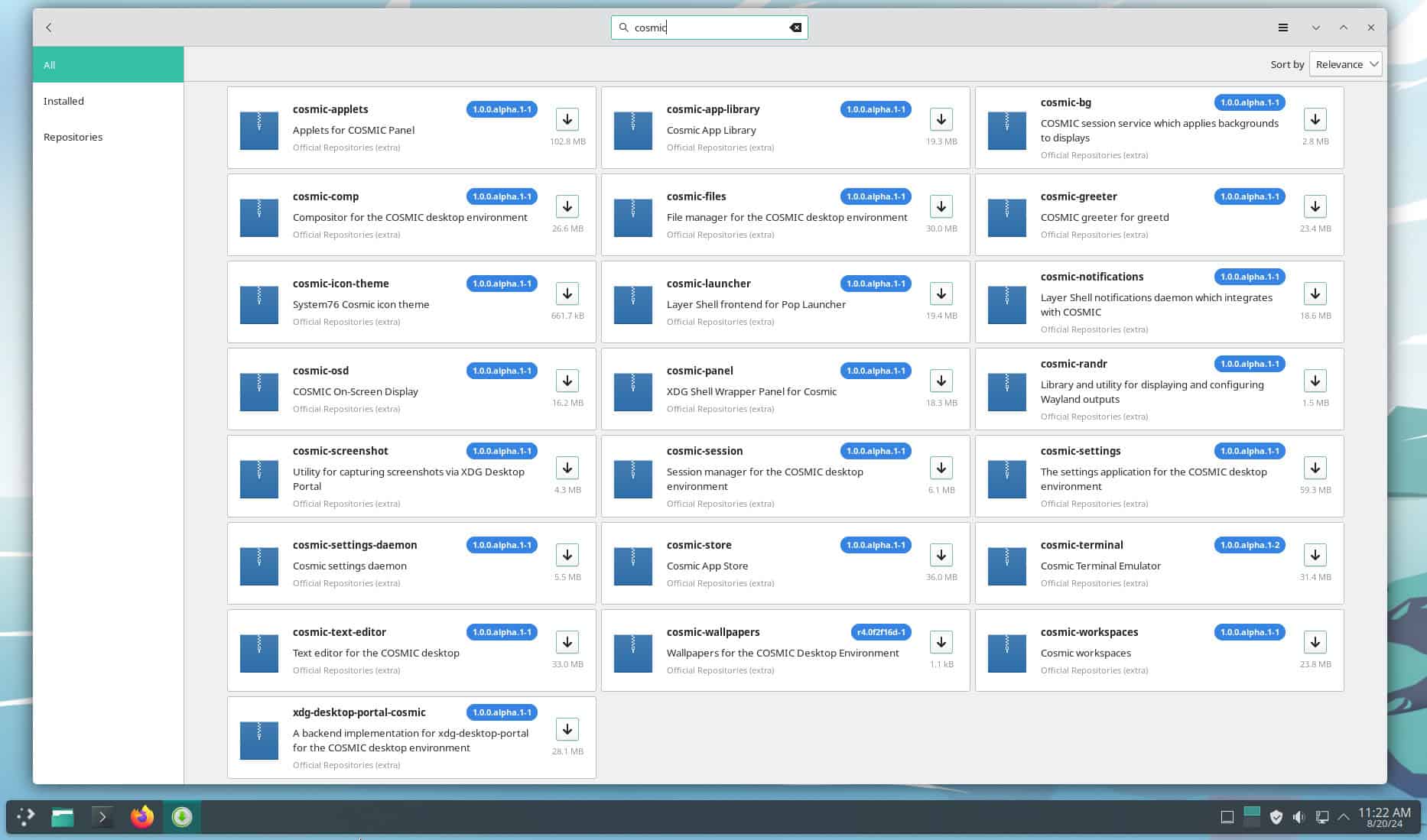 COSMIC Desktop Landed in Manjaro Linux