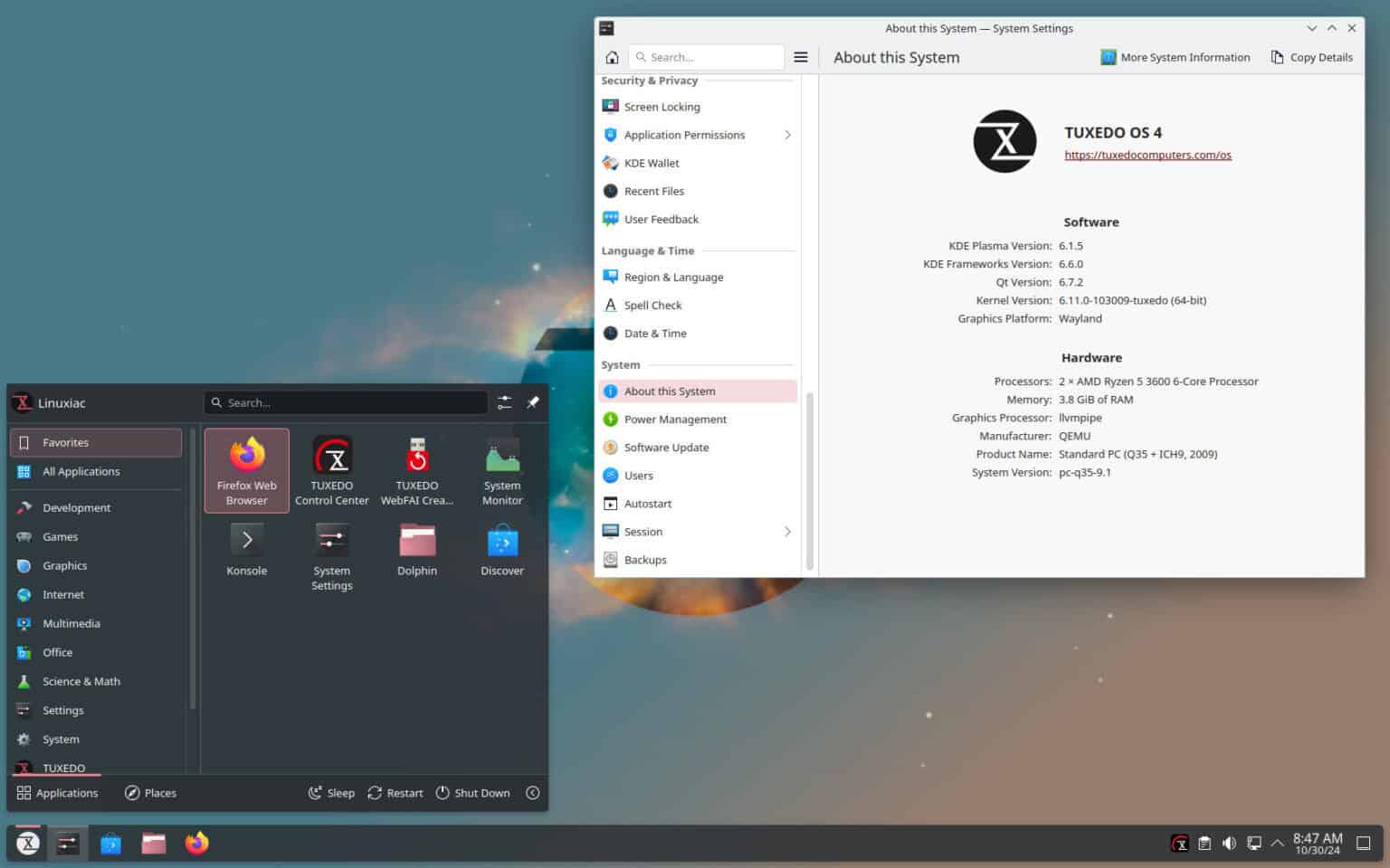 TUXEDO OS 4 Unveiled with Ubuntu 24.04.1 LTS and Plasma 6.1.5