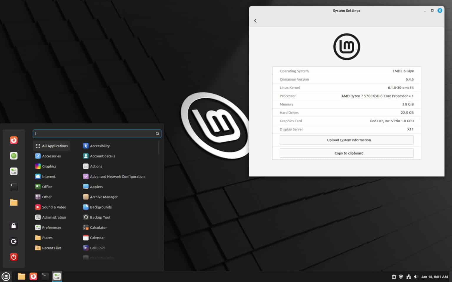 Cinnamon 6.4 Landed in LMDE 6 “Faye”