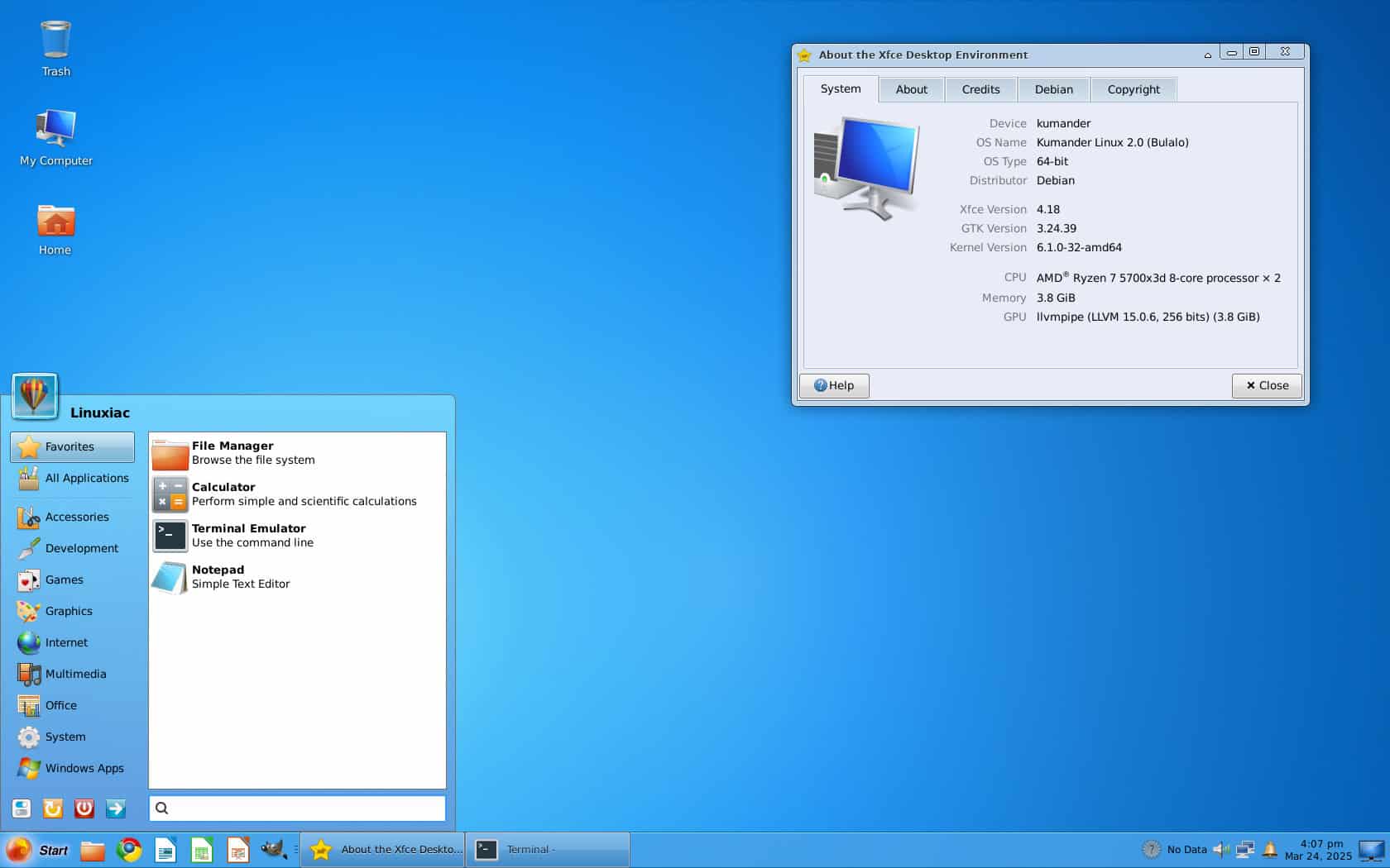Kumander Linux: A Windows 7 Nostalgia Trip
