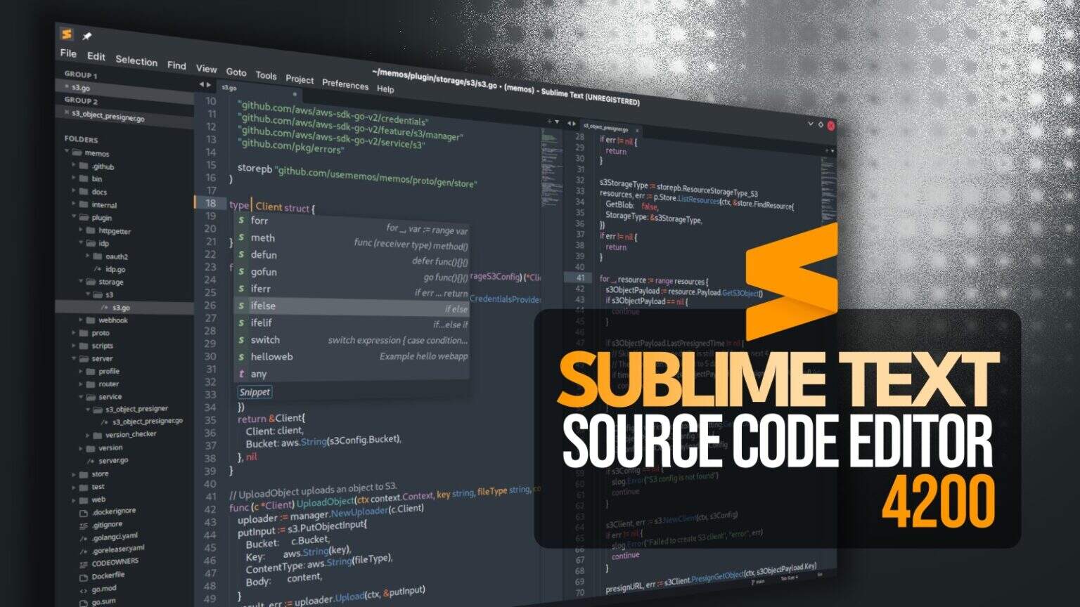 Sublime Text Code Editor Update 4200 Add Sidebar Flexibility