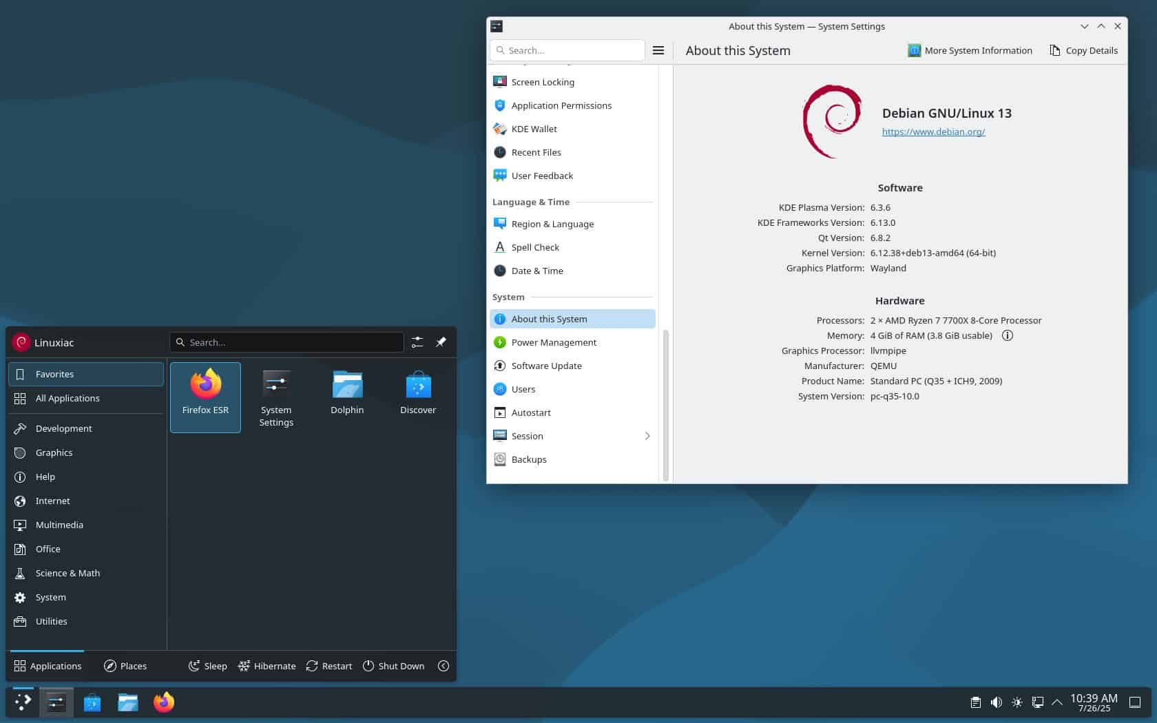 Debian 13 to Ship with KDE Plasma 6.3.6 Desktop Environment