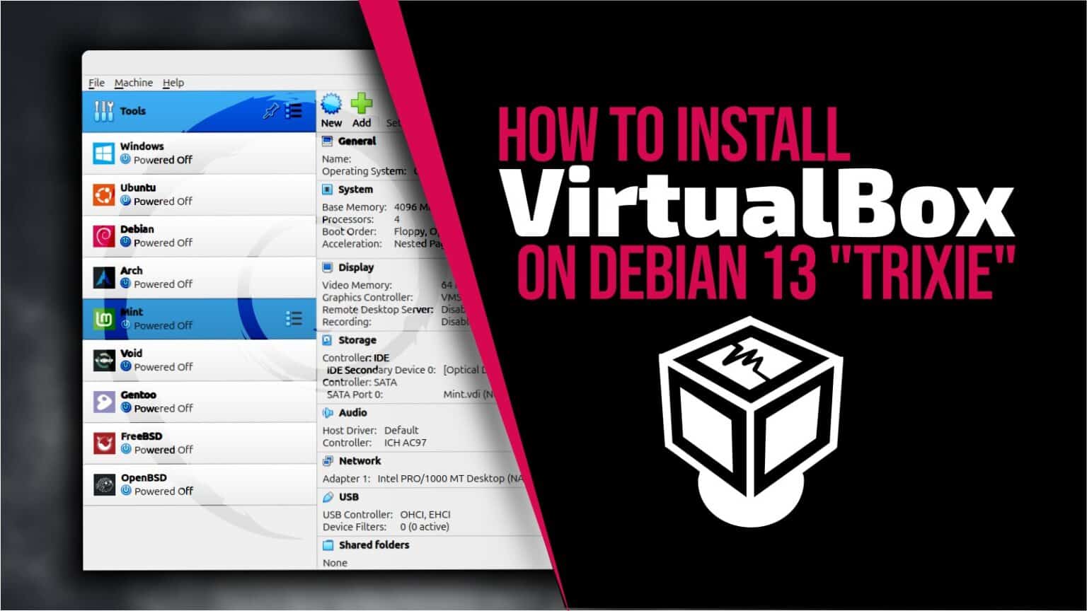 How to Install VirtualBox on Debian 13 "Trixie"