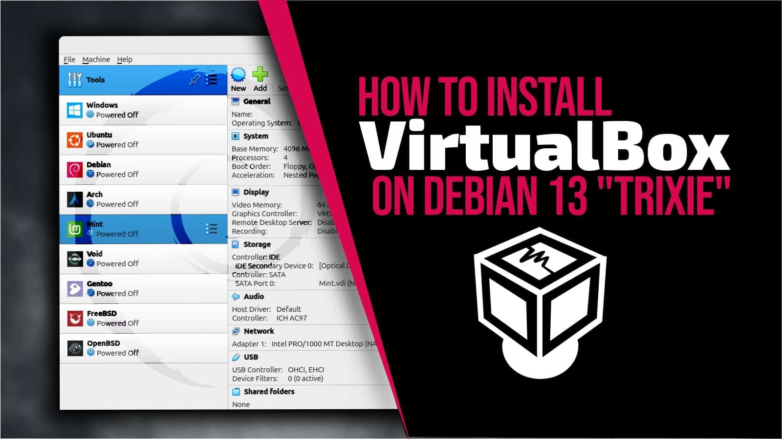 How to Install VirtualBox on Debian 13 "Trixie"