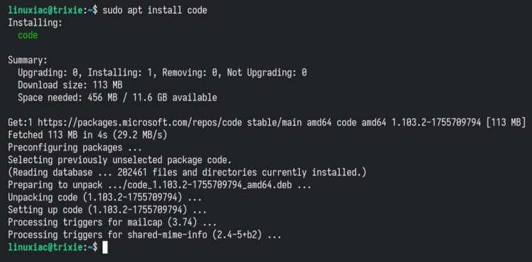 How to Install VS Code on Debian 13 "Trixie"