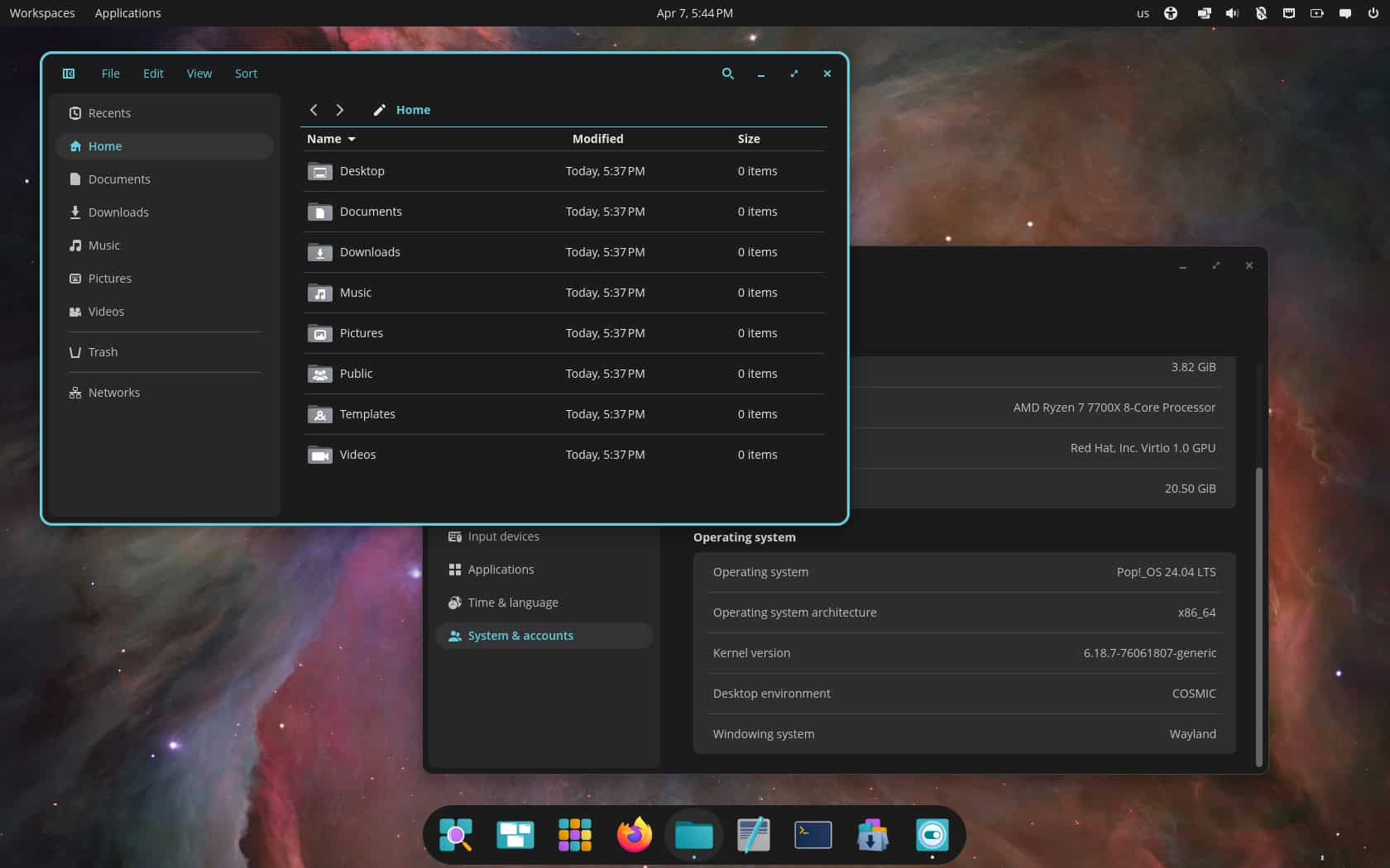 COSMIC Desktop 1.0.9 Released with Better Files, Settings, and Applets