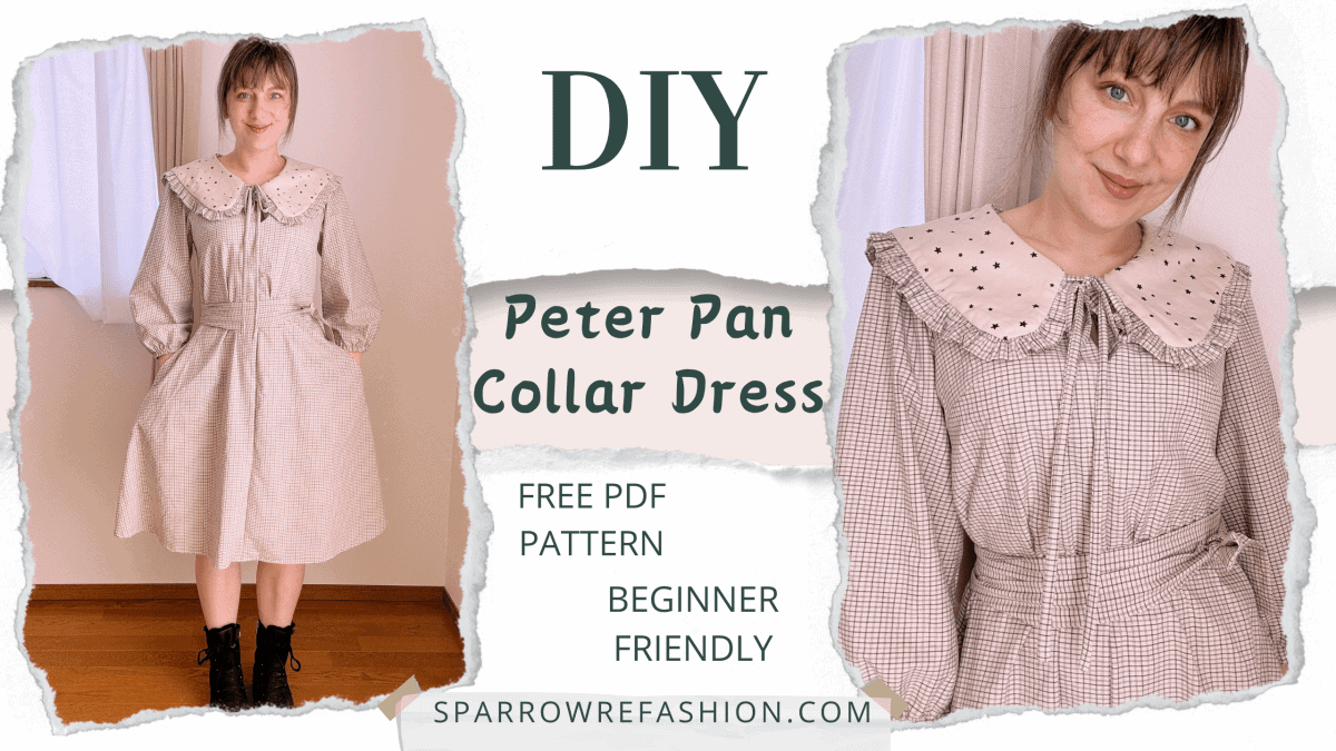 Peter Pan Collar Sewing with Free PDF Pattern - Sparrow Refashion: A ...