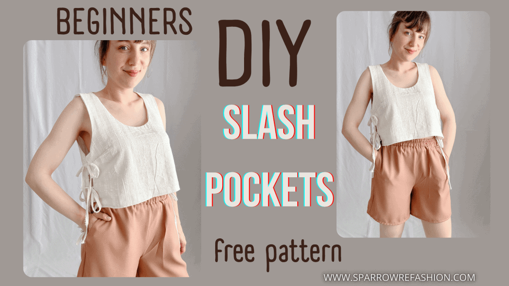 Slash Pocket: Easy Tutorial for Beginners with Free Pattern - Sparrow ...