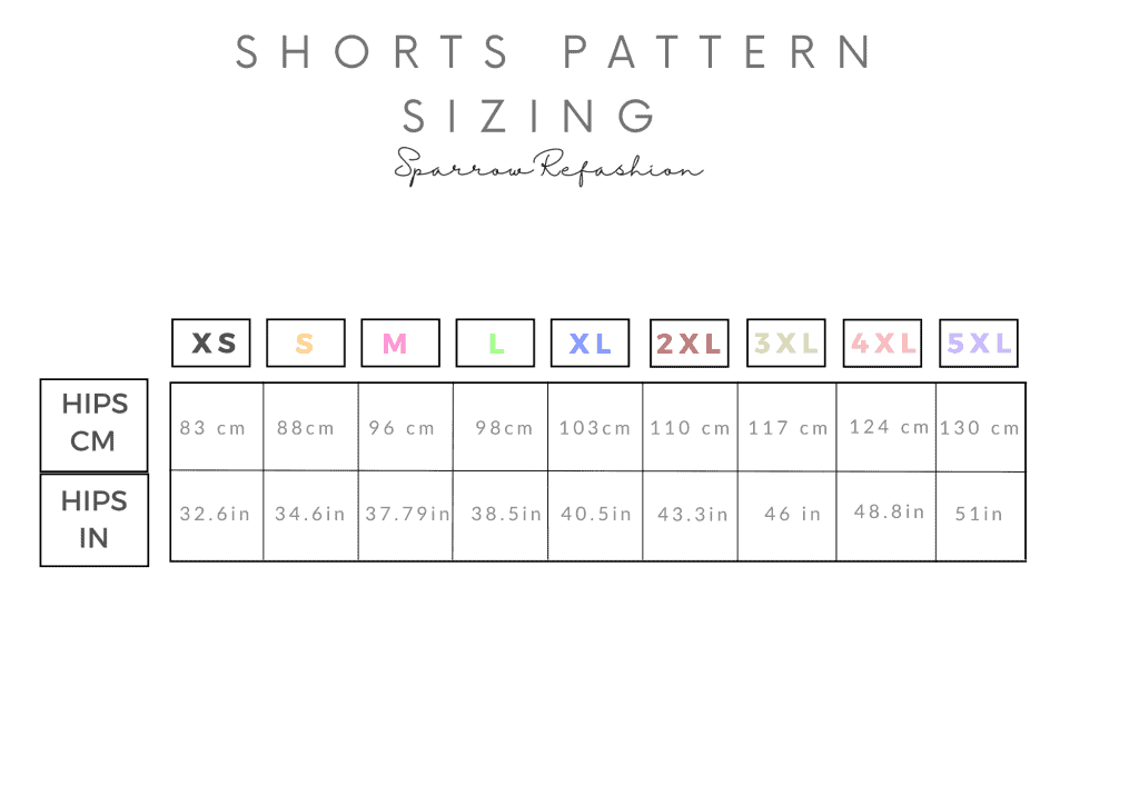 Elastic Waist Shorts Sewing: Free Pattern 9 Sizes & Video Tutorial ...