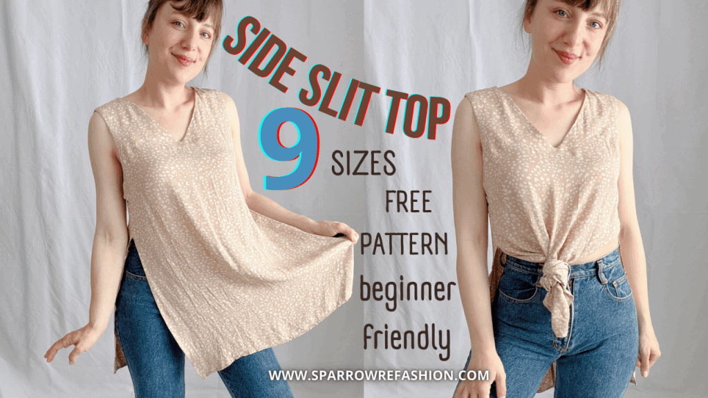 Side Slit Top- Easy Sewing for Beginners with Free Pattern - Sparrow ...