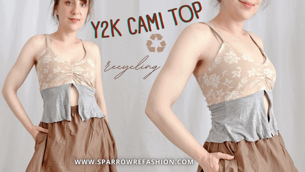 Y2K Cami Top Easy Sewing for Beginners + DIY Pattern - Sparrow ...
