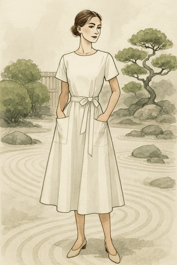 How to Sew a Flattering A-Line Dress with Pockets - Sparrow Refashion ...