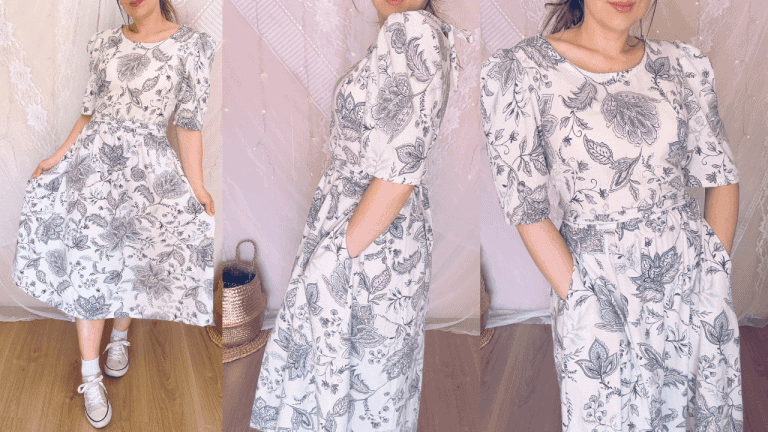 How to Sew a Flattering A-Line Dress with Pockets - Sparrow Refashion ...