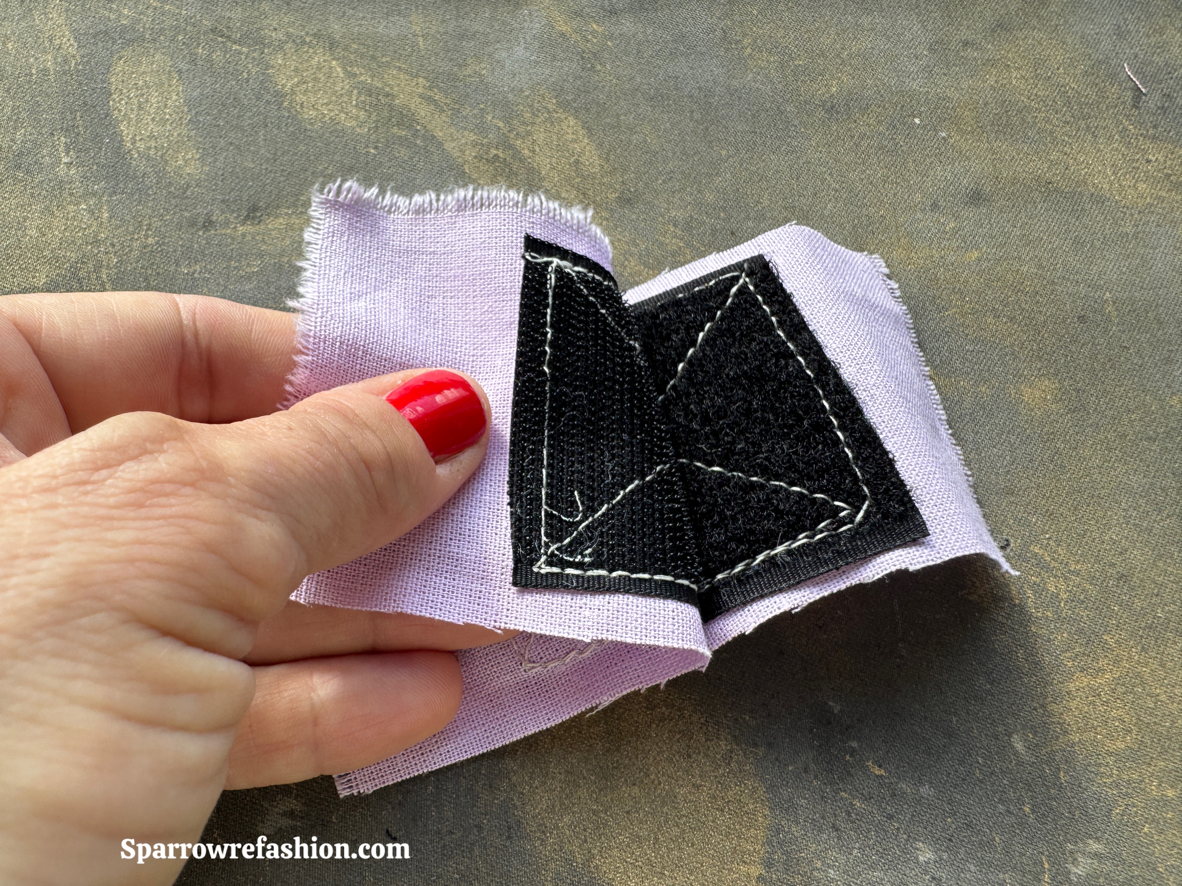How to Sew Velcro on Fabric Easy & Long-Lasting - Sparrow Refashion: A ...