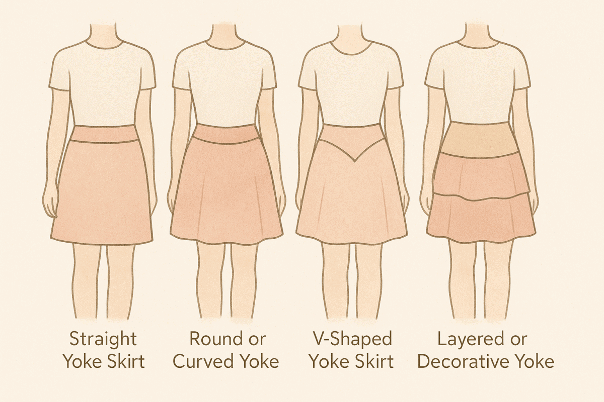 How to Draft a Yoke Skirt Sewing Pattern + Easy Hacks - Sparrow ...