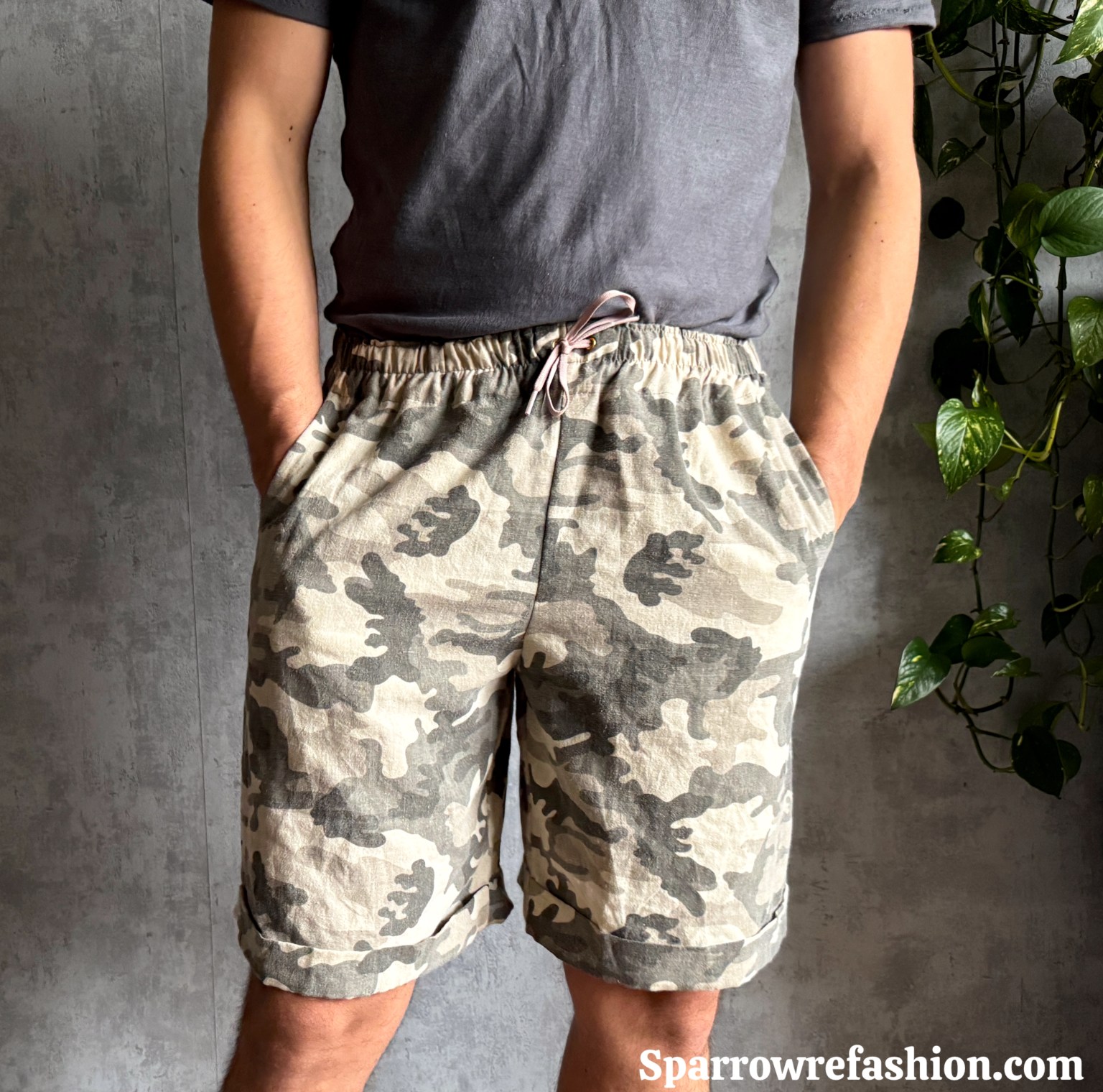 Easy Free Men’s Shorts Sewing Pattern for Men to Sew - Sparrow ...