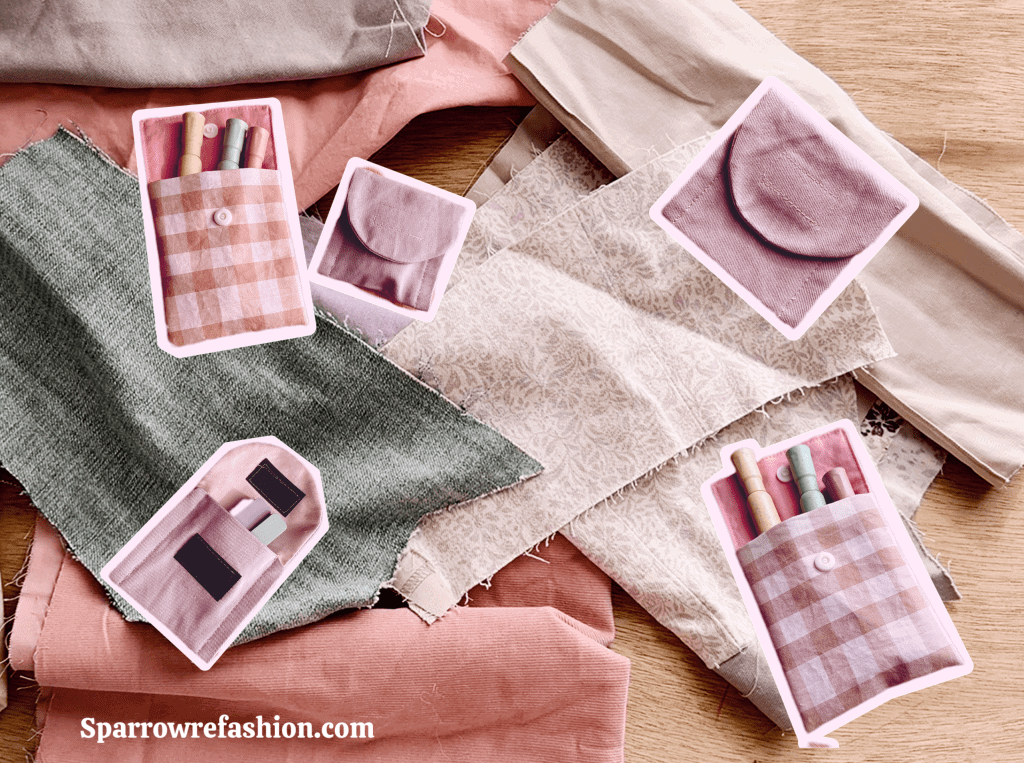 2 Fabric Pouches Beginner Steps + Free PDF Pattern - Sparrow Refashion ...