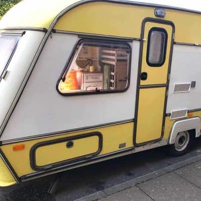 Painting a Caravan Exterior by The Listed Home