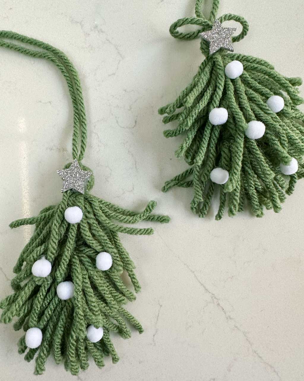 Make a Simple Yarn Christmas Tree Garland