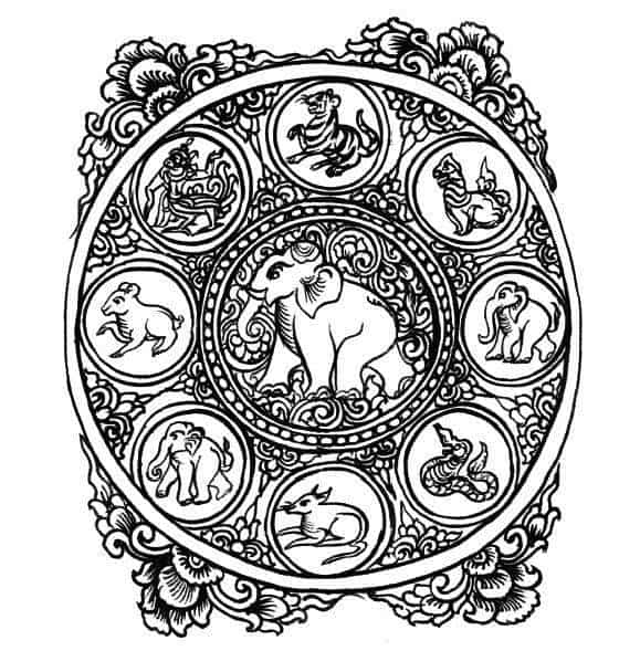 PRINTABLE COLORING PAGES FOR ADULTS: 7 Asian traditional art adult ...