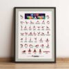 Printable Yoga Pose Chart: 39 Illustrated Asanas in French + English