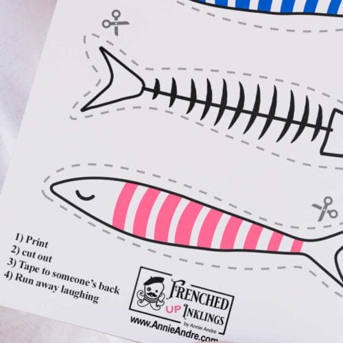 Printable Paper Fish For Poisson d'avril (French April Fools) | Annie André