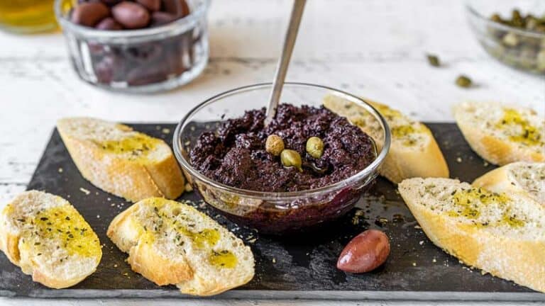 Olive Tapenade Recipe: A spreadable French garlic and caper dip