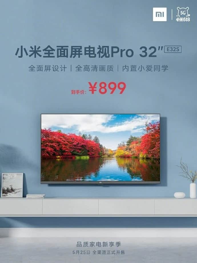 Xiaomi Mi TV Pro 32: fantástica TV sem molduras por 126 Euros - Leak