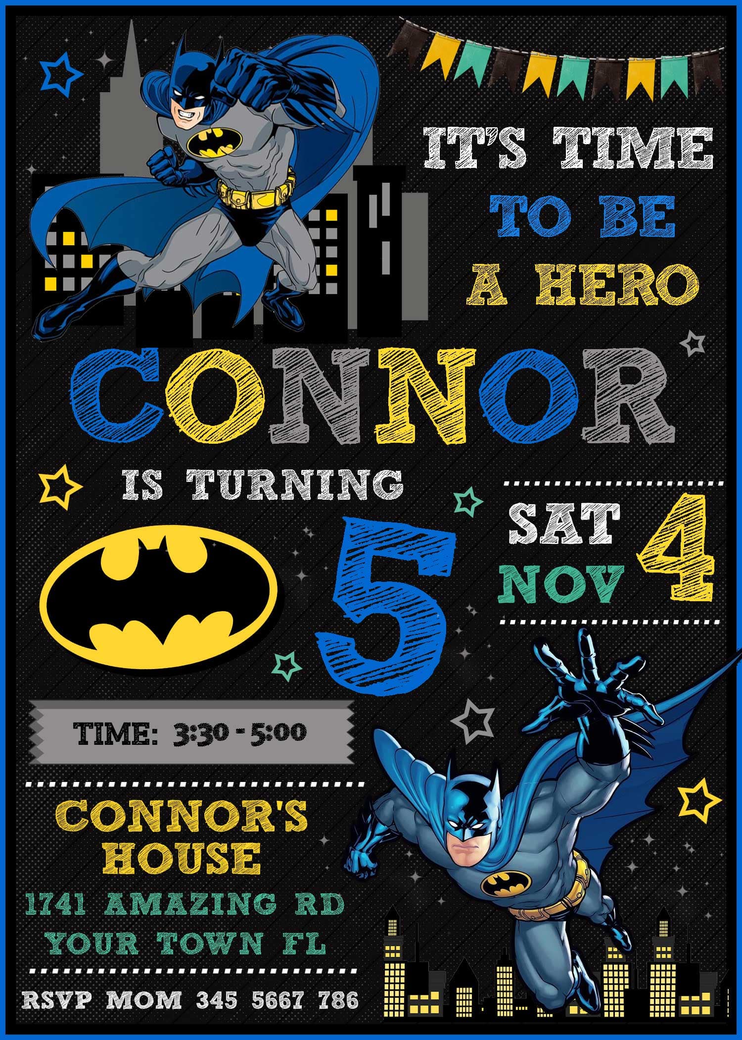Batman Birthday Invitation | Wonderful Invite