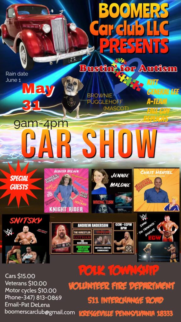 BOOMERS BUSTIN4AUTISM CAR SHOW FUNDRAISER – Kresgeville, PA ...