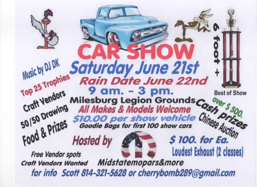 Mid-State Mopars all makes car show – milesburg, PA | CarCruiseFinder