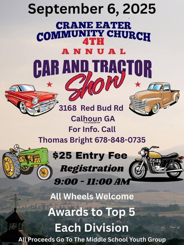 4th Annual Car and Tractor Show – Calhoun, GA | CarCruiseFinder