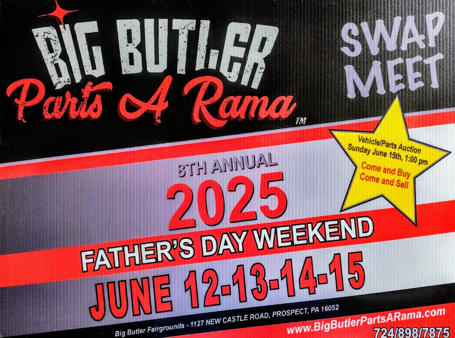 8th Annual Big Butler Parts-A-Rama – Prospect, PA | CarCruiseFinder
